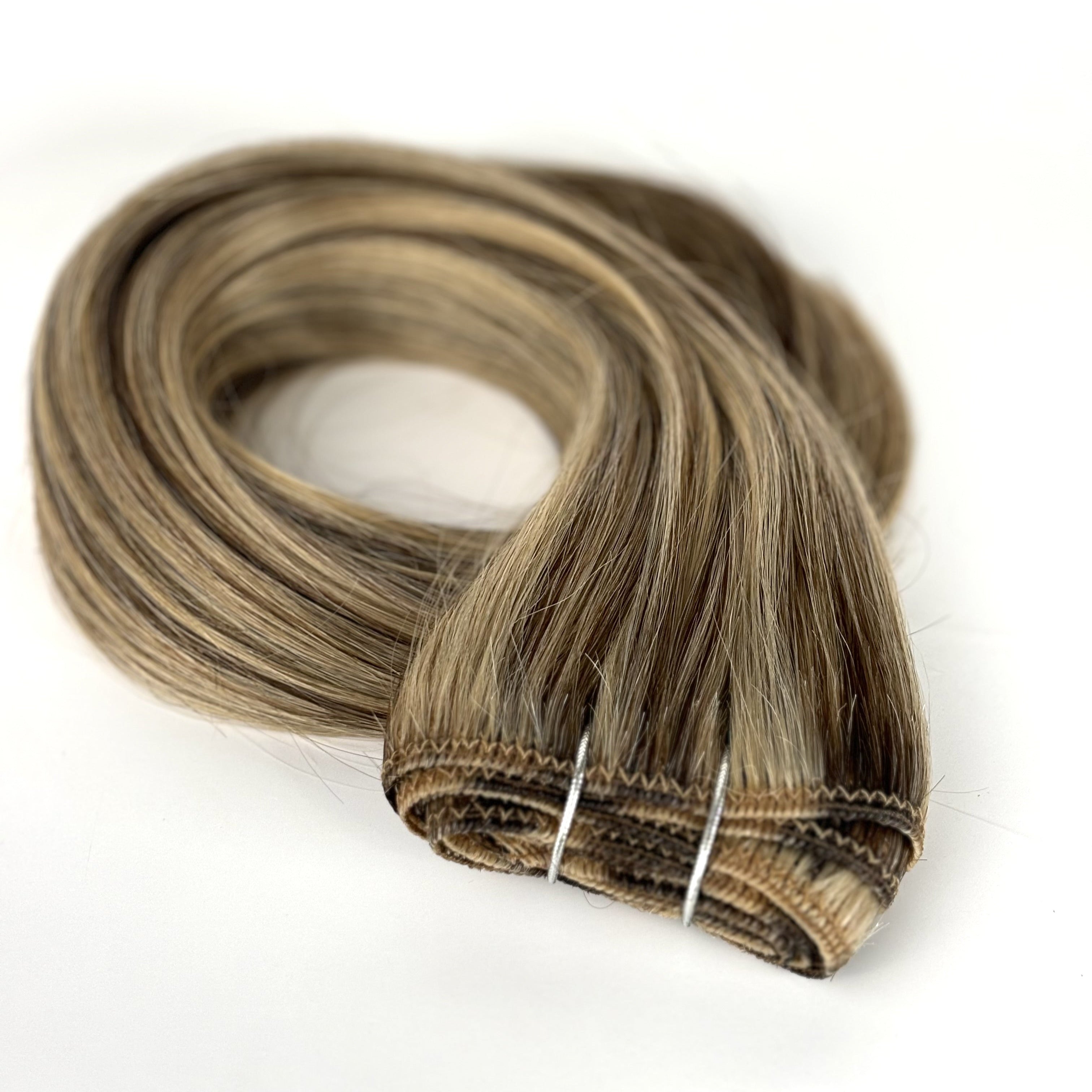 Machine-Tied Weft 16" 120g Professional Hair Extensions - #4/27 Chocol ...